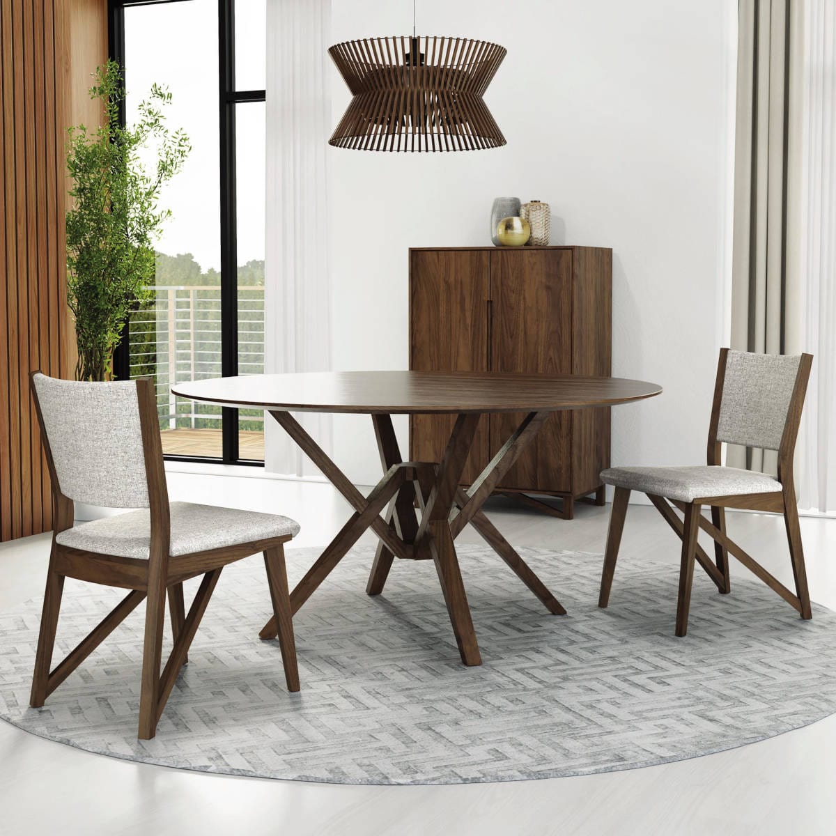 Exeter Round Glass Dining Table